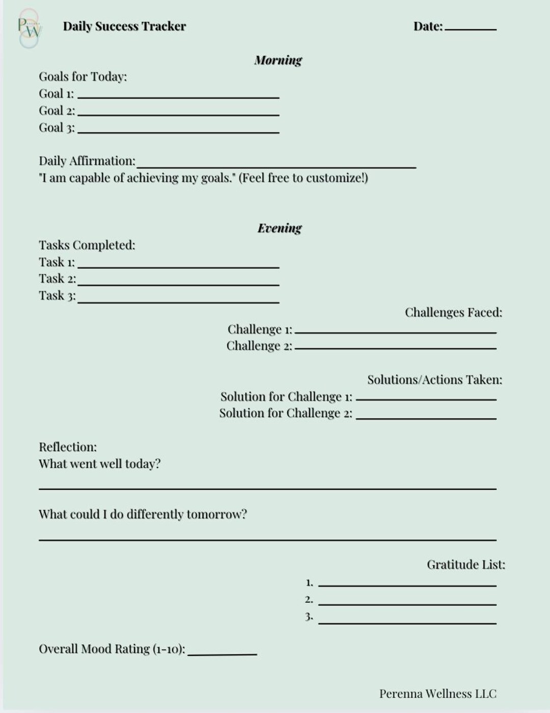 Daily Success Tracker - Etsy