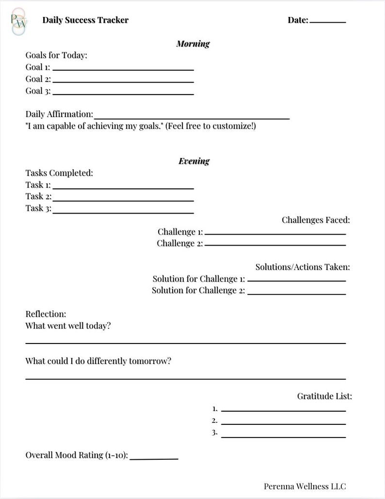 Daily Success Tracker - Etsy