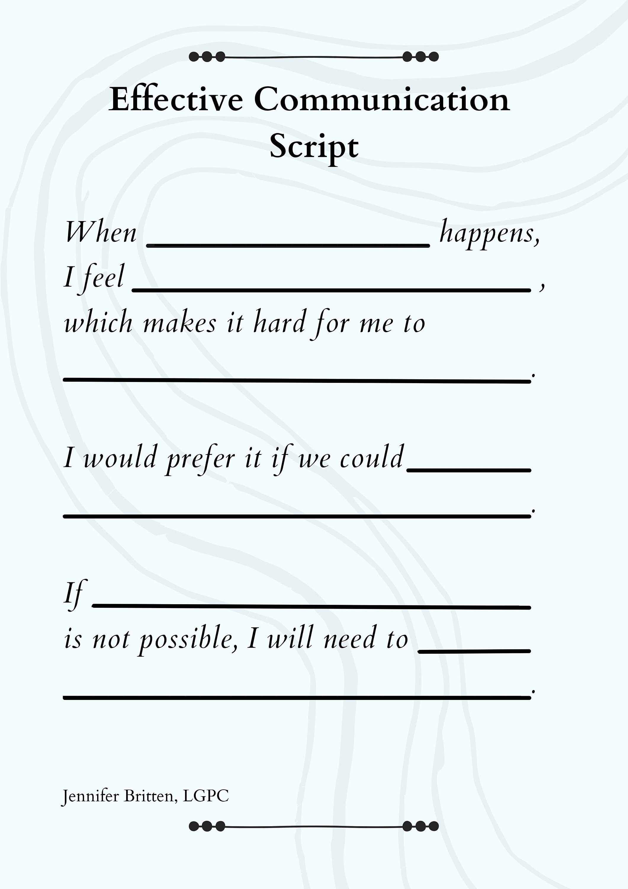 Effective Communication Script - Etsy