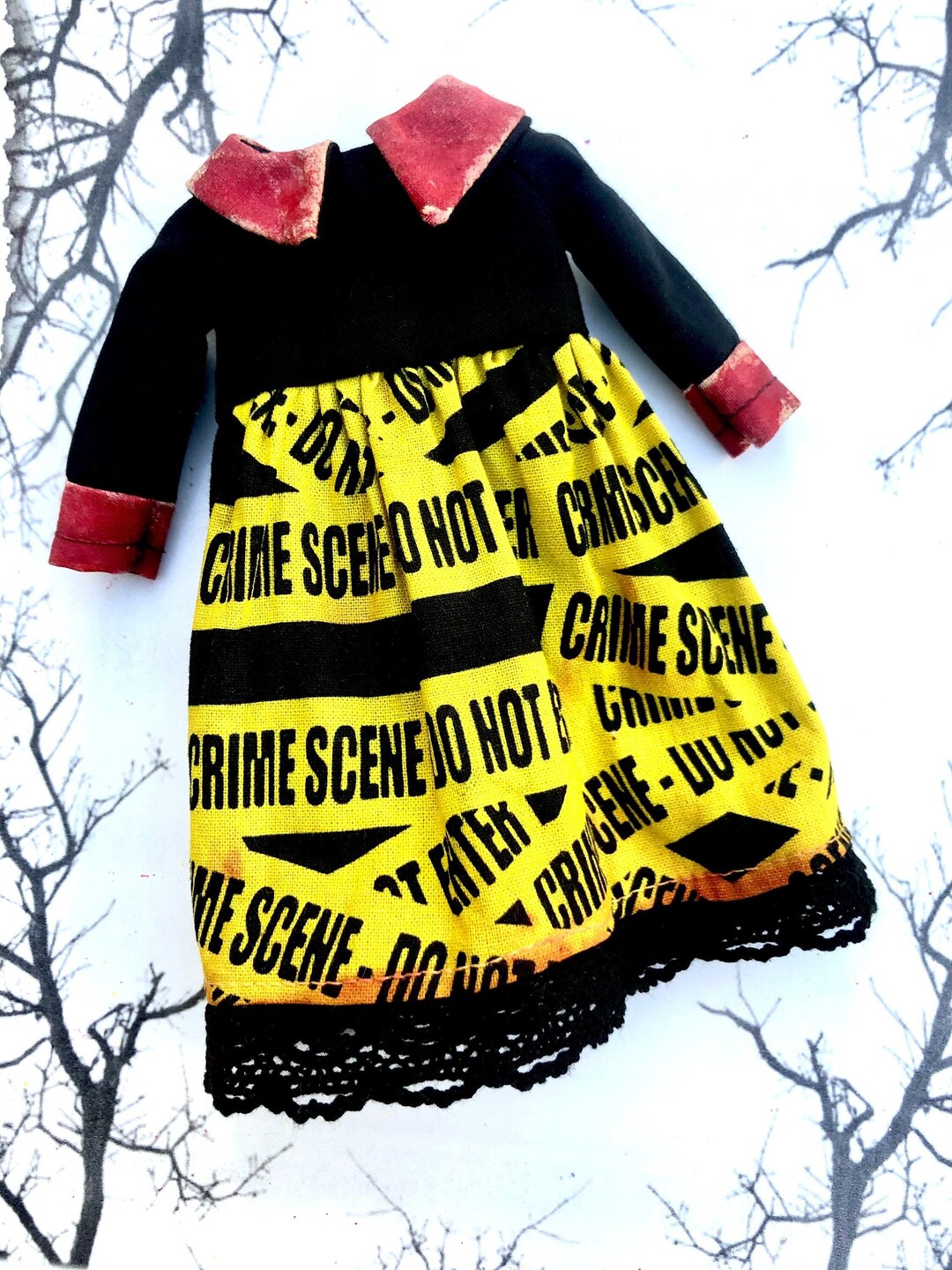 Crime Scene Dress for Blythe, Horror Dress - Etsy