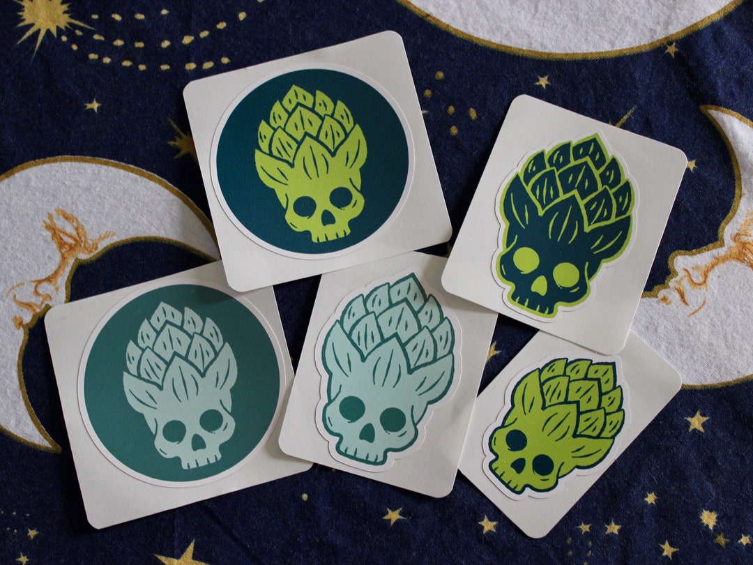 Sick Hops Skull Vinyl Sticker - Etsy