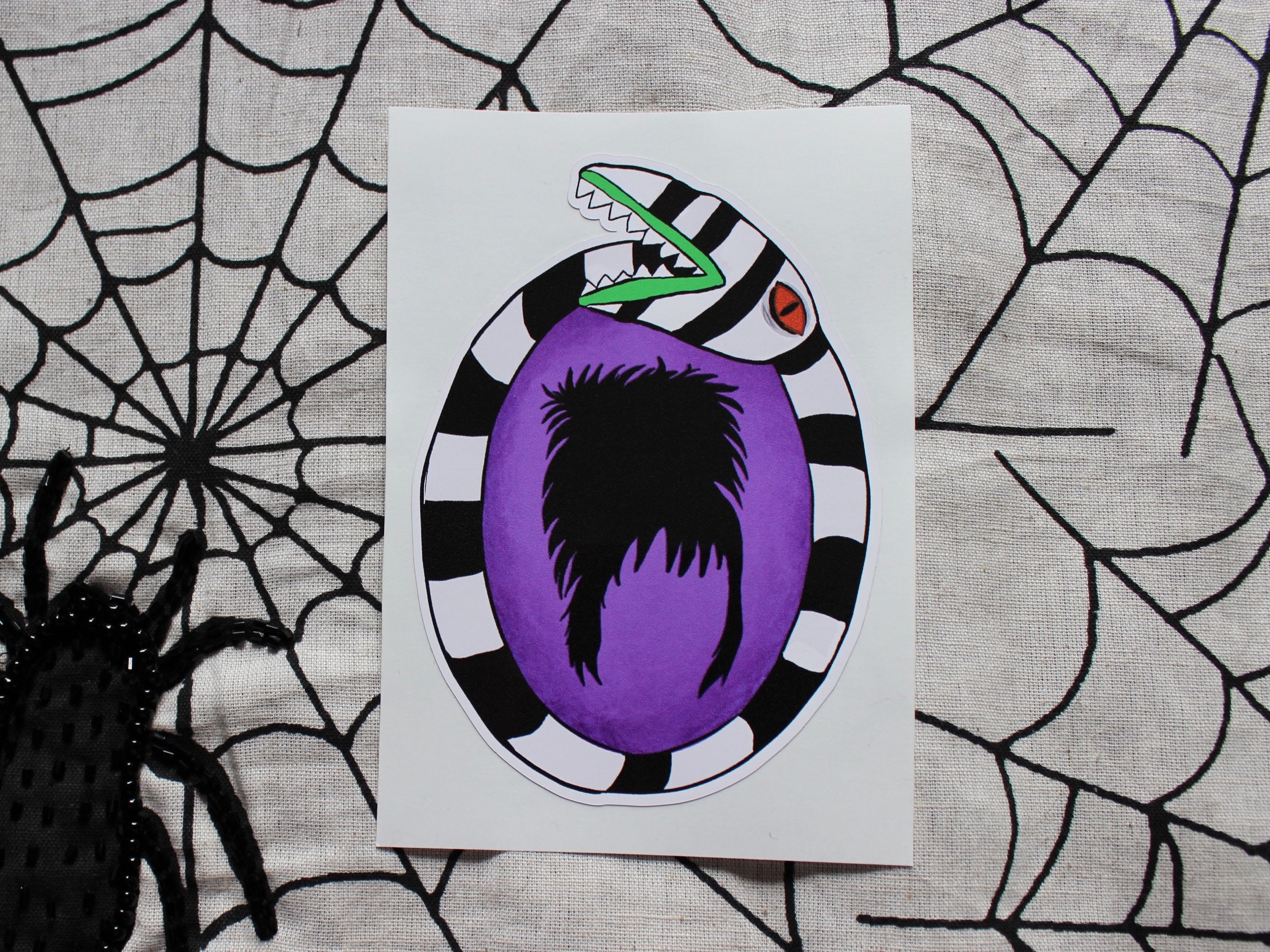 Beetlejuice Inspired Lydia X Sandworm Vinyl Sticker - Etsy
