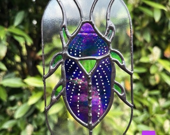PATTERN - Folk Art Beetle Leadlight Stained Glass Suncatcher - Etsy