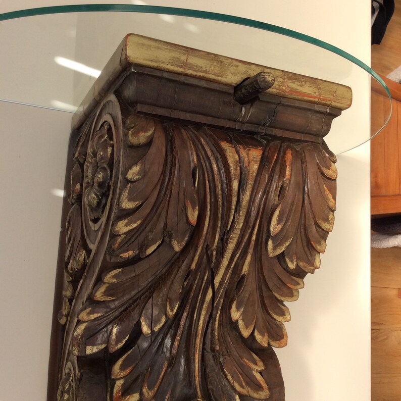 A Truly Unique Hand Carved Re- Purposed Corbel Table - Etsy