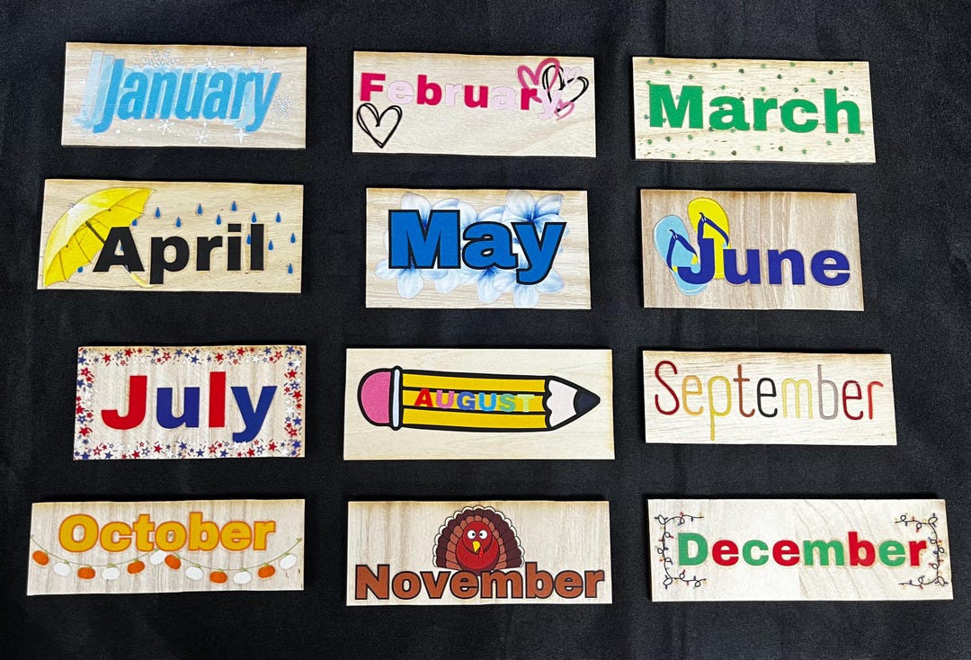 47 Piece Calendar Magnet Set - Etsy