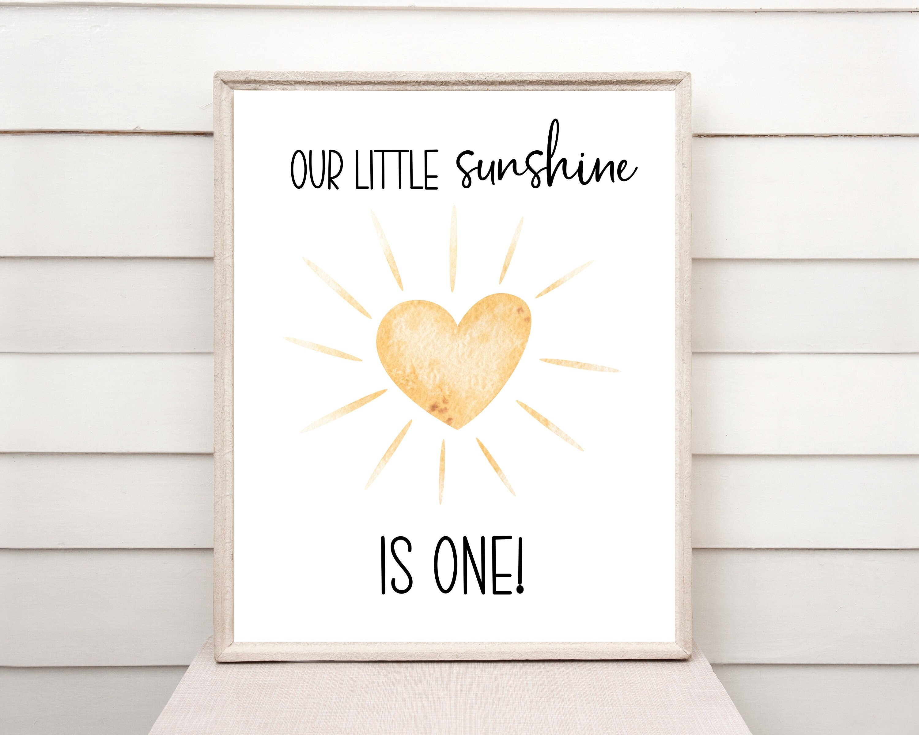 Our Little SUNSHINE is ONE- Printable 8x10 Sign, First Trip Around the ...