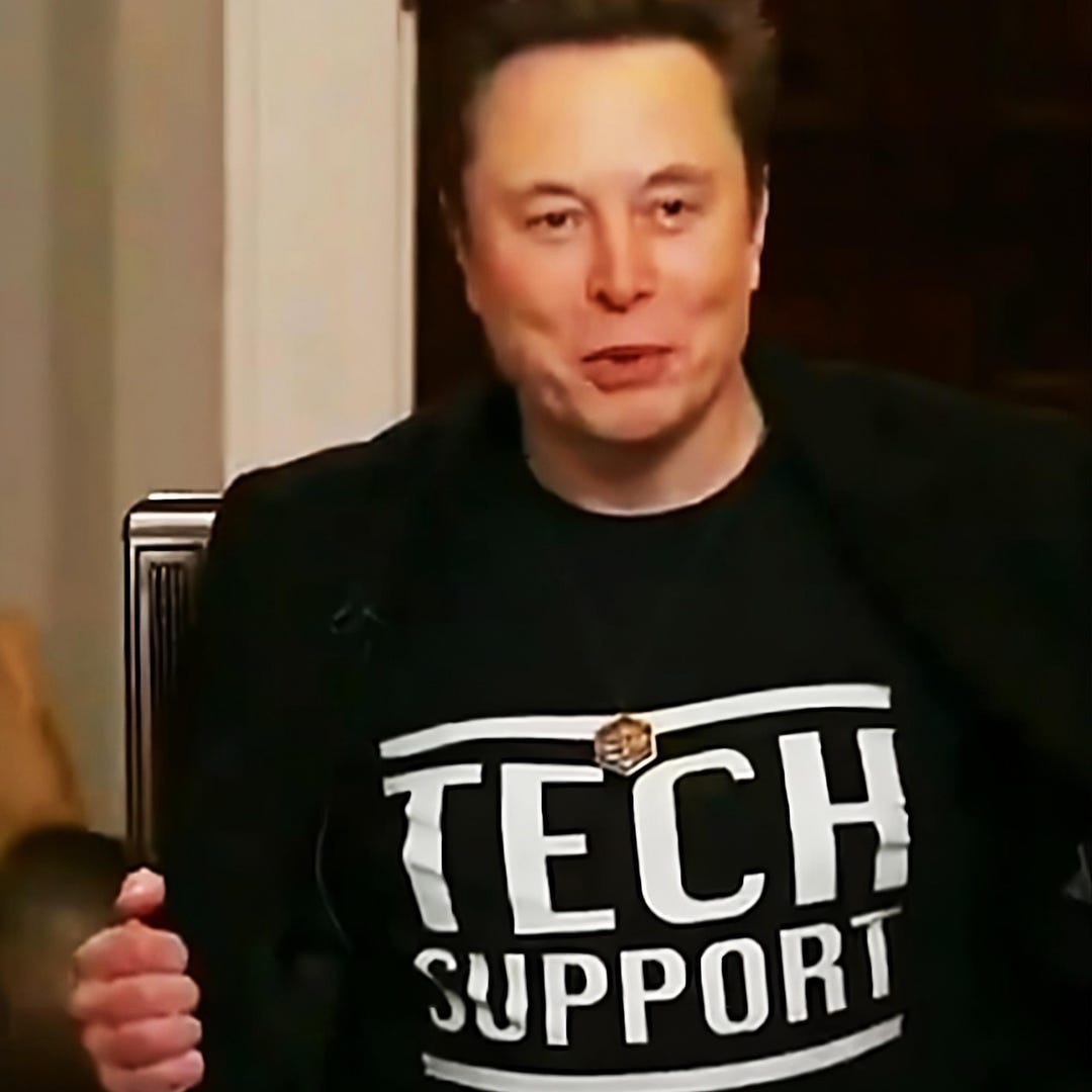 Elon Musk Tech Support T-shirt – Doge Dept. of Government Efficiency ...