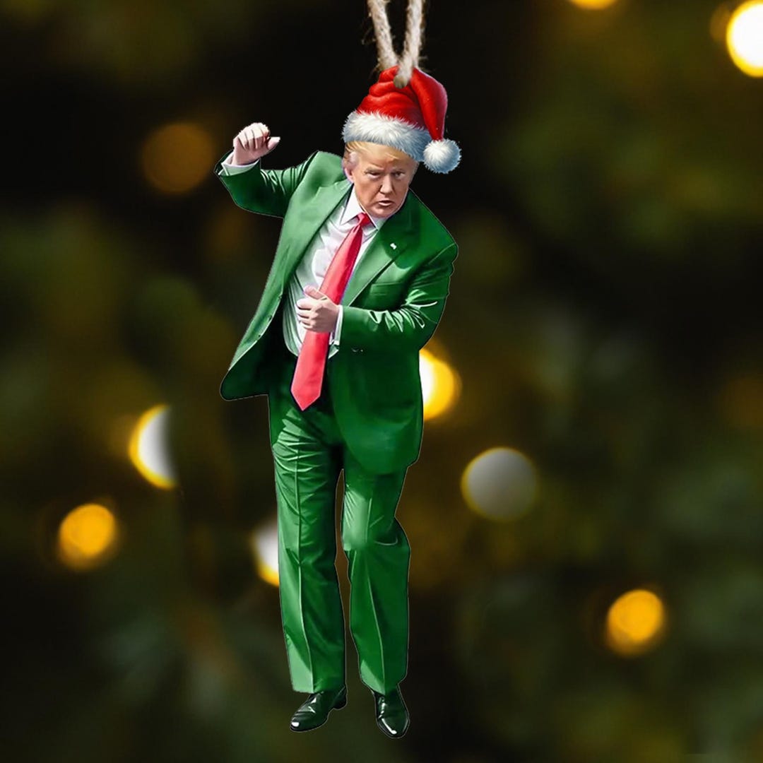 Trump Dancing Ornament, Christmas Trump Dance Viral Acrylic Hanging ...