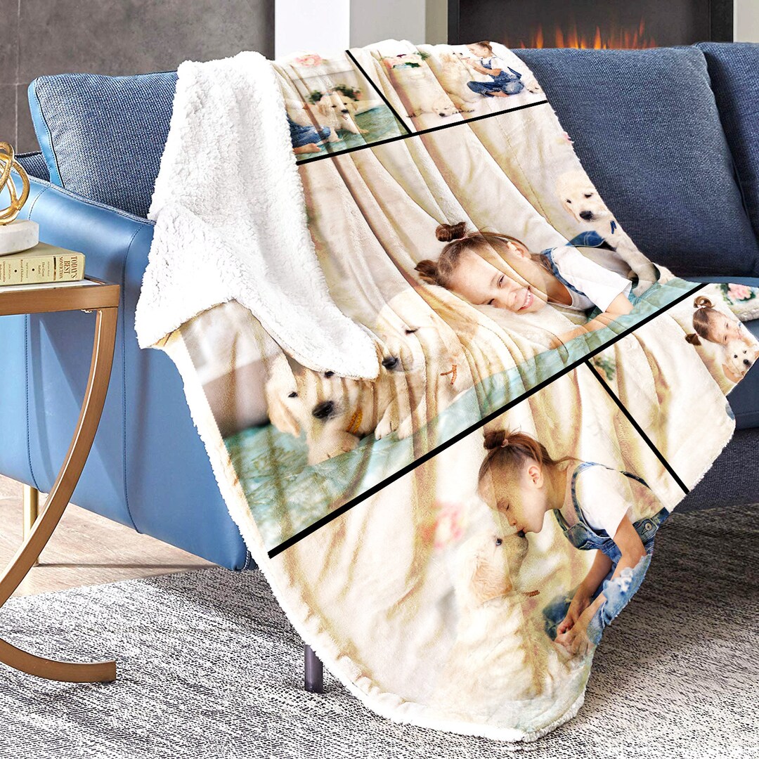 Custom Blanket With Photos Collage – Personalized Gift Blanket Photo ...