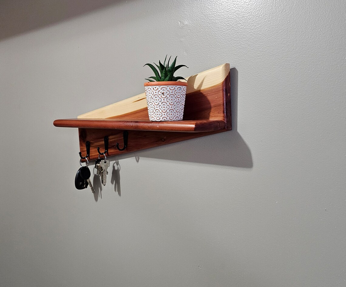Key Rack/entryway Shelf/key Hanger/cedar Shelf - Etsy
