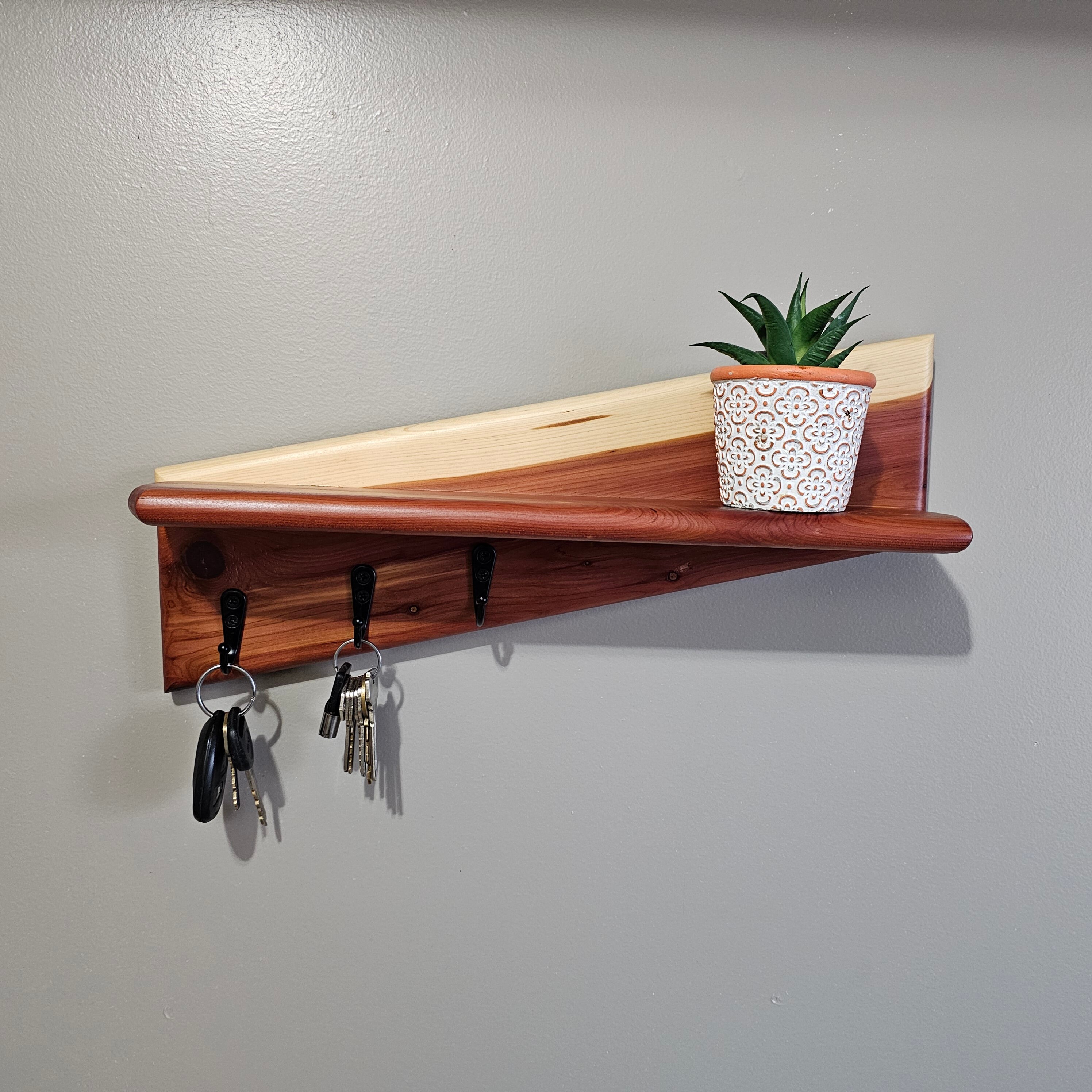 Key Rack/entryway Shelf/key Hanger/cedar Shelf - Etsy
