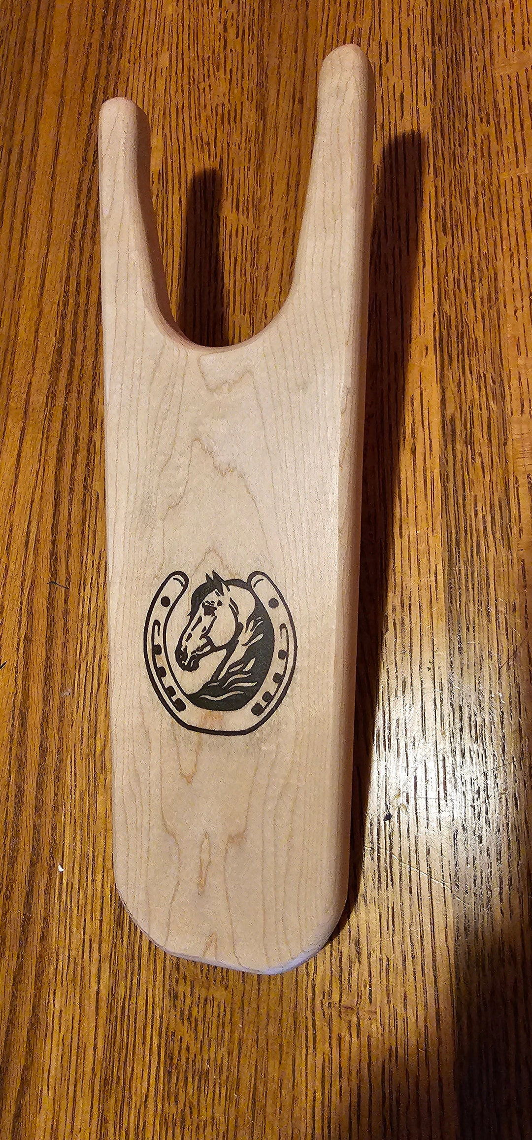Maple Boot Jack With Black Epoxy Inlay - Etsy