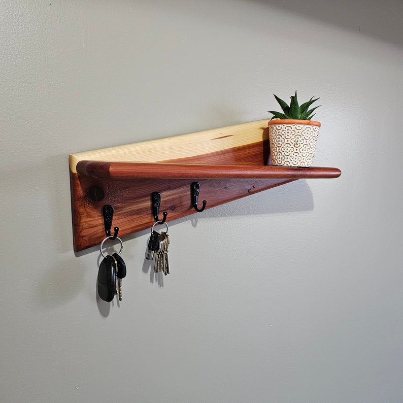 Key Rack/entryway Shelf/key Hanger/cedar Shelf - Etsy