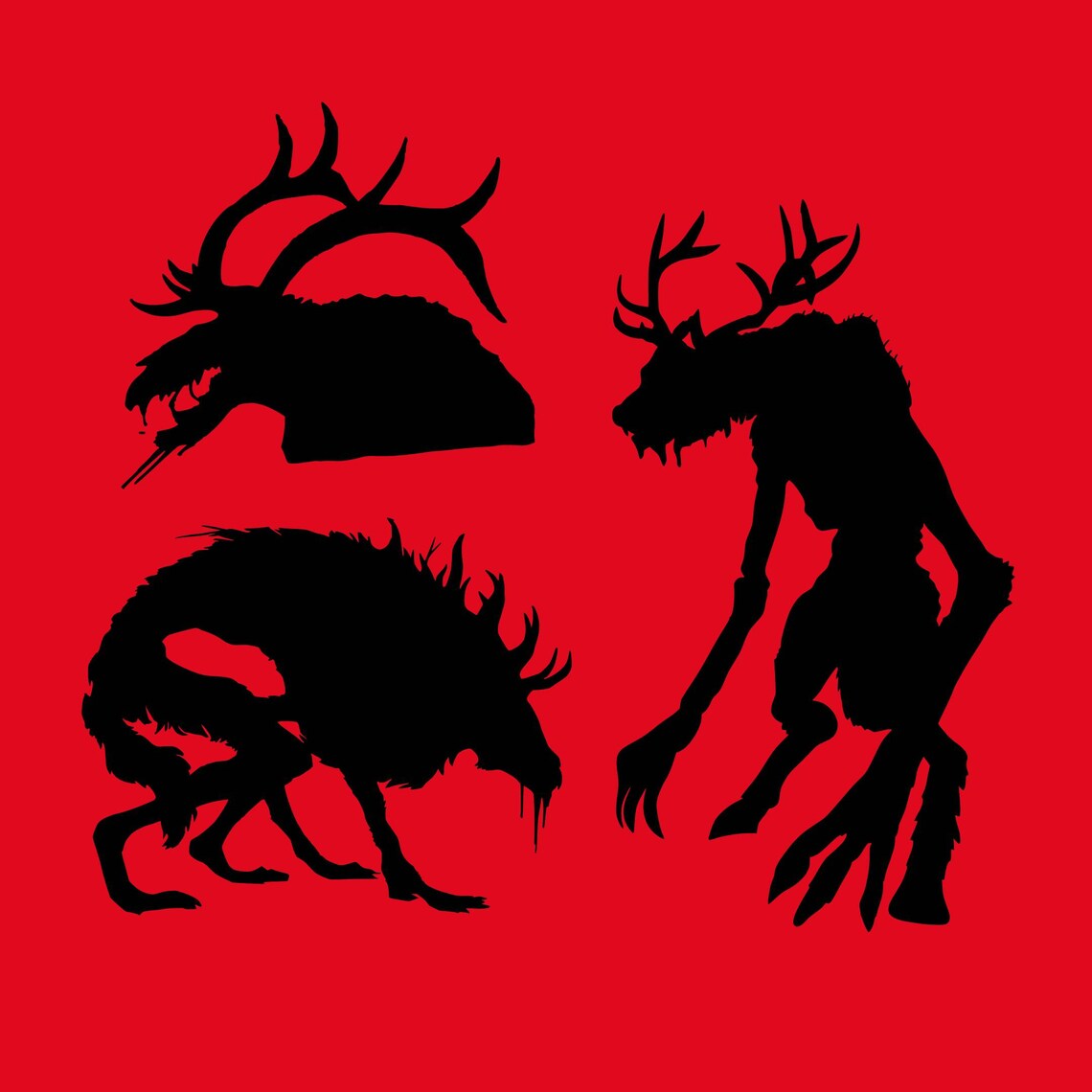 Wendigo Cryptid Monster Monsters Spooky Creatures Crypids SVG, Psd, DFX ...