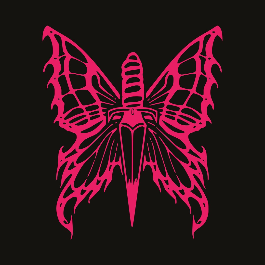 Butterfly Fairy Dagger Fantasy Goth Emo E-girl Weapon SVG, Psd, DFX ...