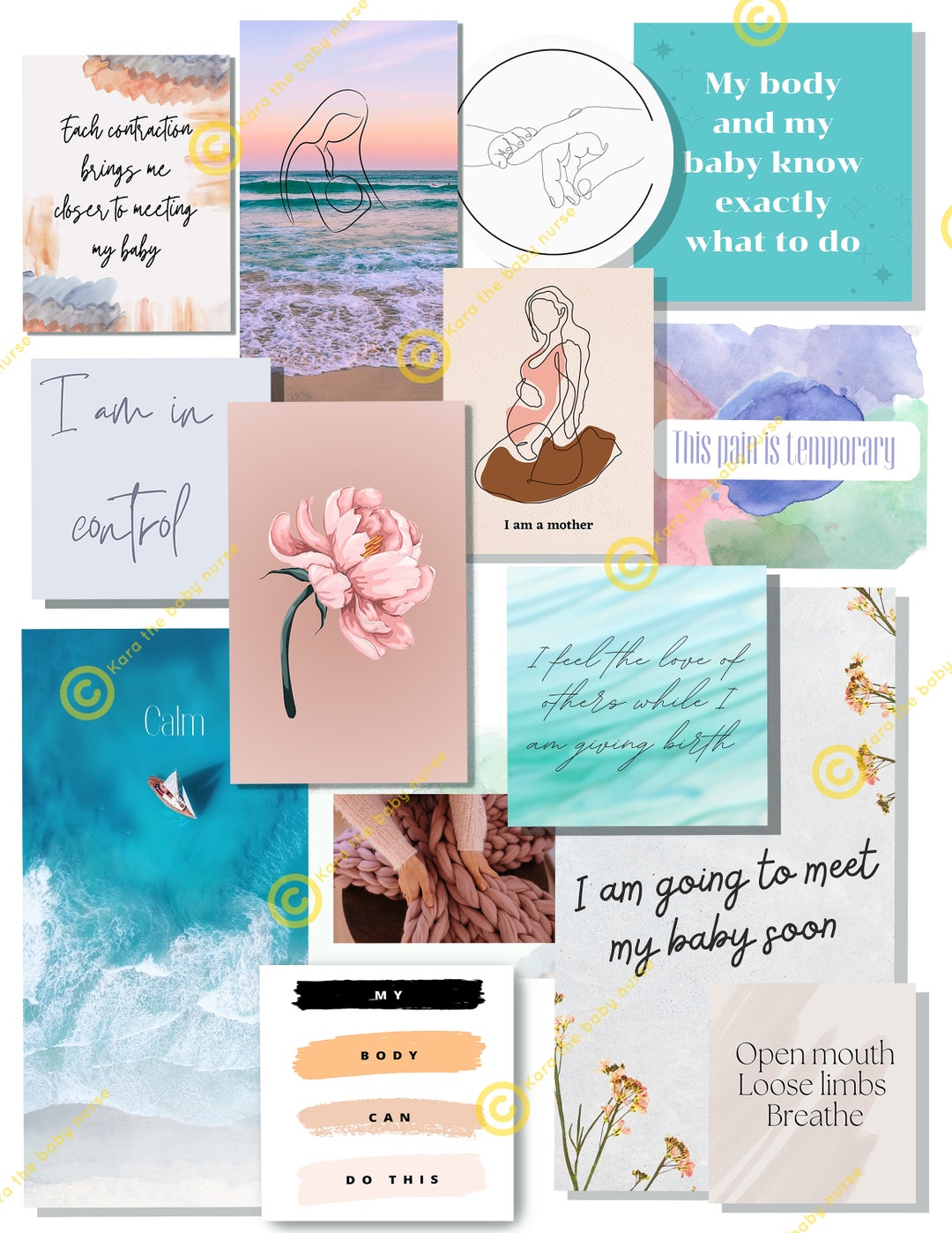 Labor and Delivery Vision Board - Etsy