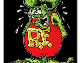 Rat Fink Head Cut Out Metal Sign by Ed Big Daddy Roth 15x16 - Etsy