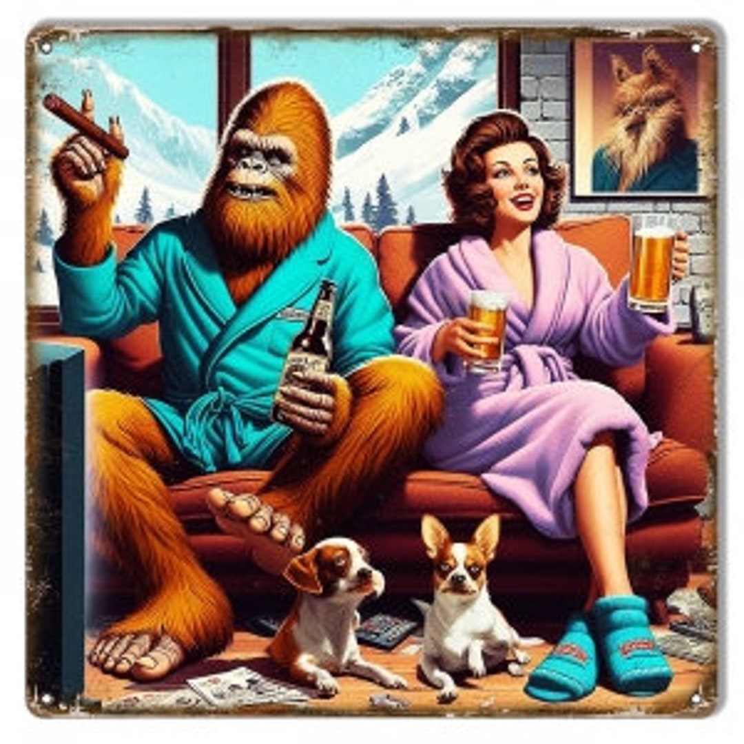 Weekend With Big Foot 12"x12" Metal Sign - Etsy
