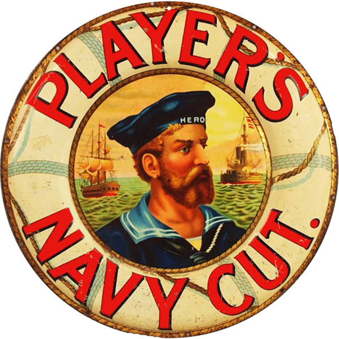 Players Navy Cut Metal Sign 14" Round - Etsy