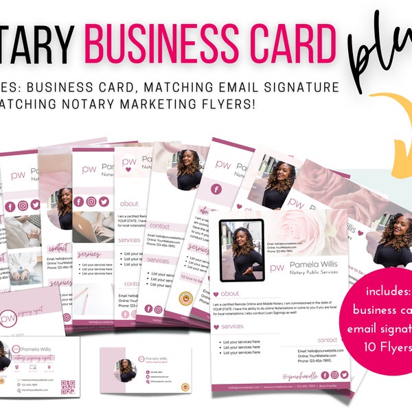 Notary Signature Template - Etsy