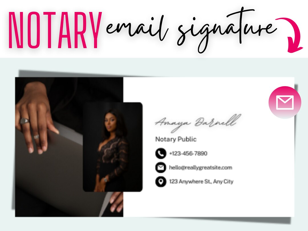 Editable Notary Email Signature Template (canva) - Etsy