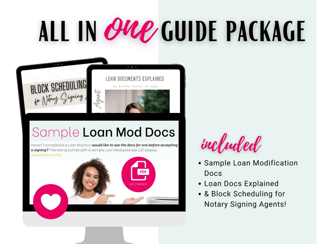 3 Notary Guides in One Sample Loan Documents, Loan Documents Explained ...