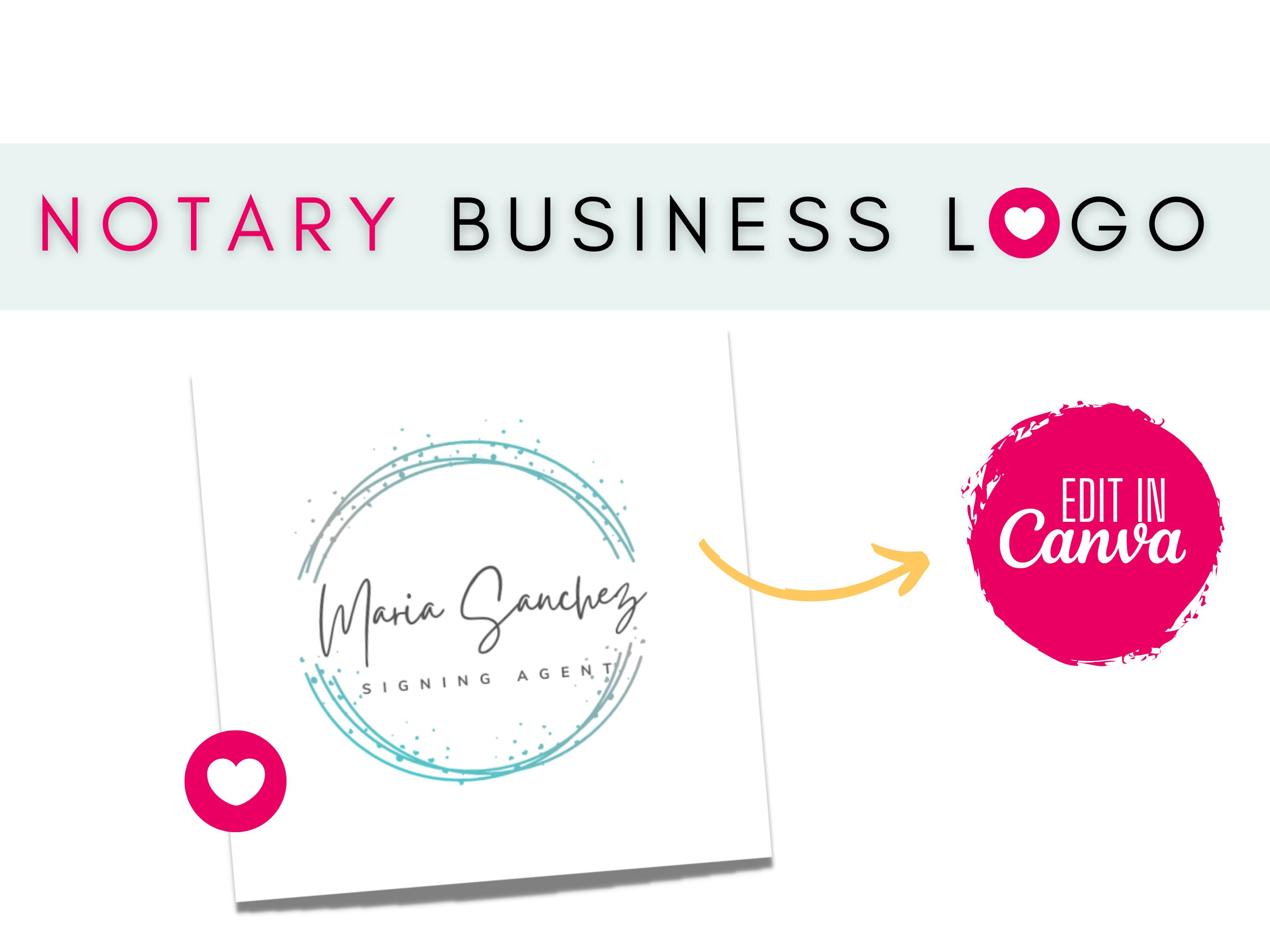Notary Business Logo Editable Notary Logo Notary Notary - Etsy