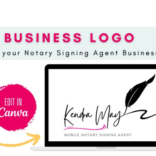 Logo Design for Notary Notary Business Logo Editable - Etsy
