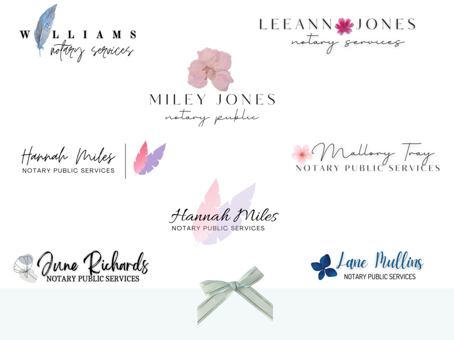 Notary Logo Bundle of 20 Logo Bundle Notary Logos Notary Business Logo ...