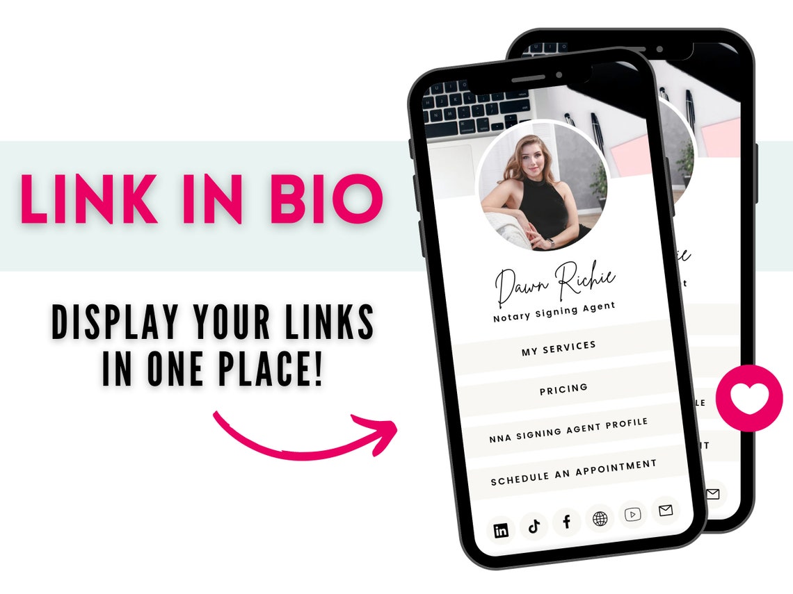 Notary Link in Bio Template Notary Notary Public Notary - Etsy