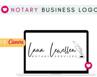 Notary Business Logo Editable Notary Logo Notary Notary Signing Agent ...