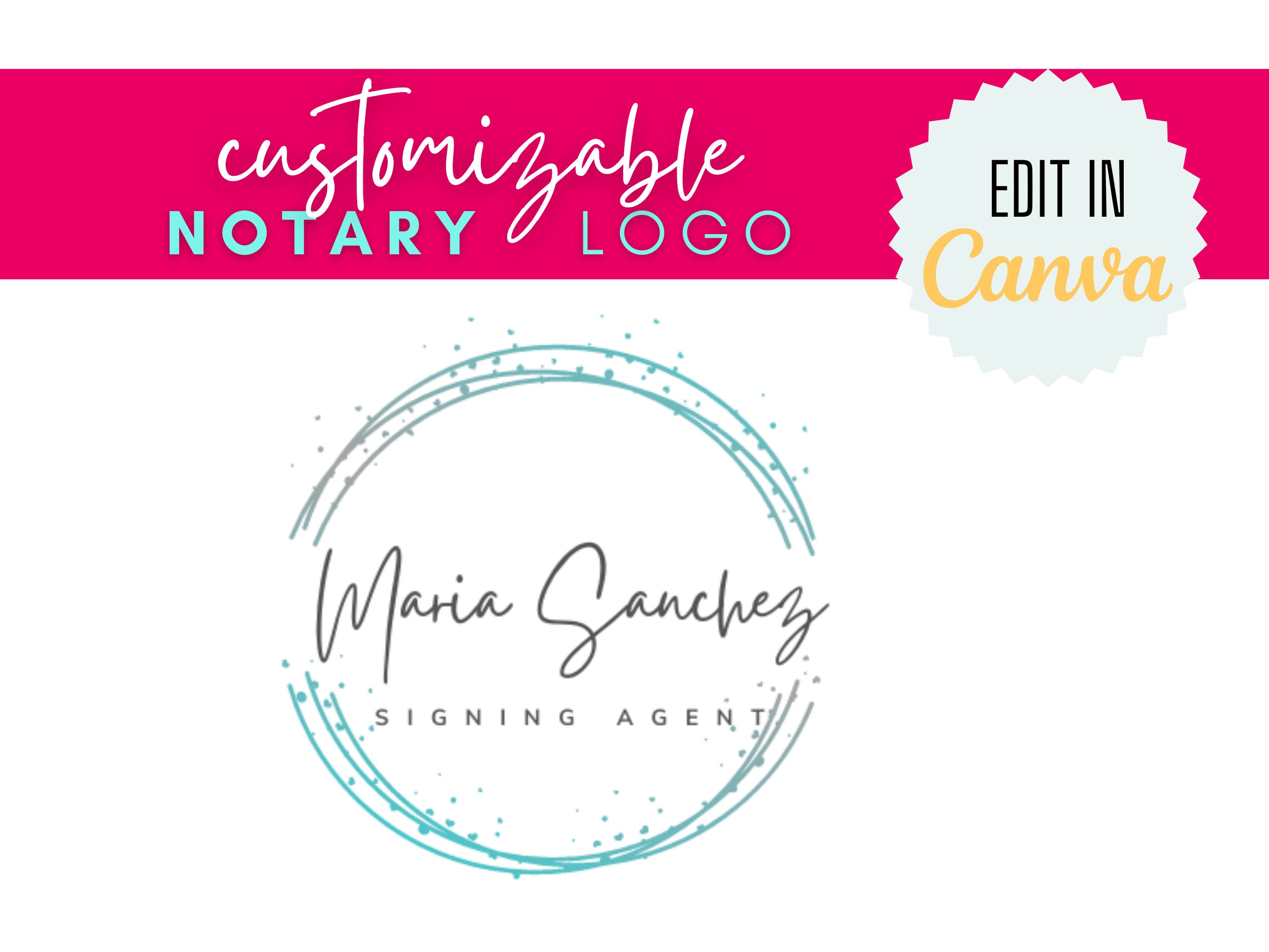 Notary Business Logo Editable Notary Logo Notary Notary Signing Agent ...