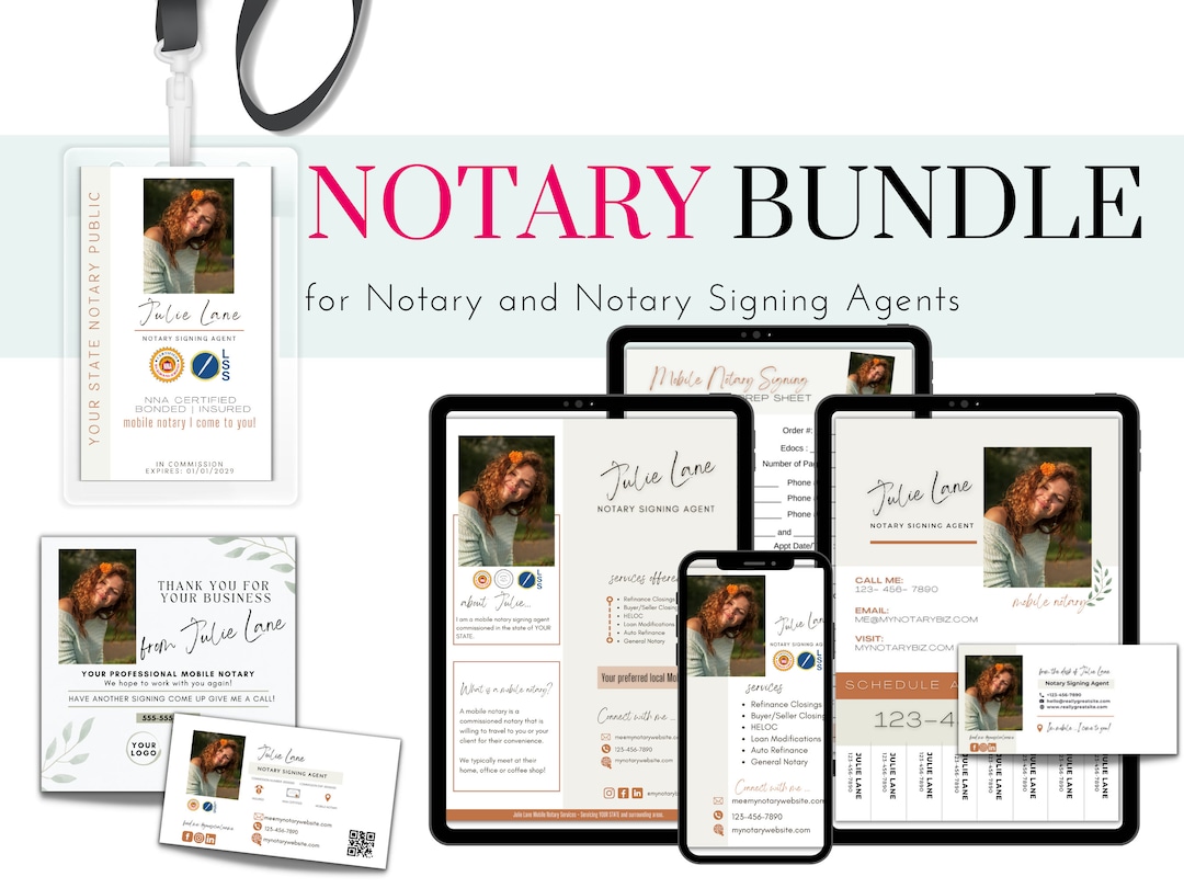 Notary Branding Bundle | Notary Business Card | Notary | Notary ...
