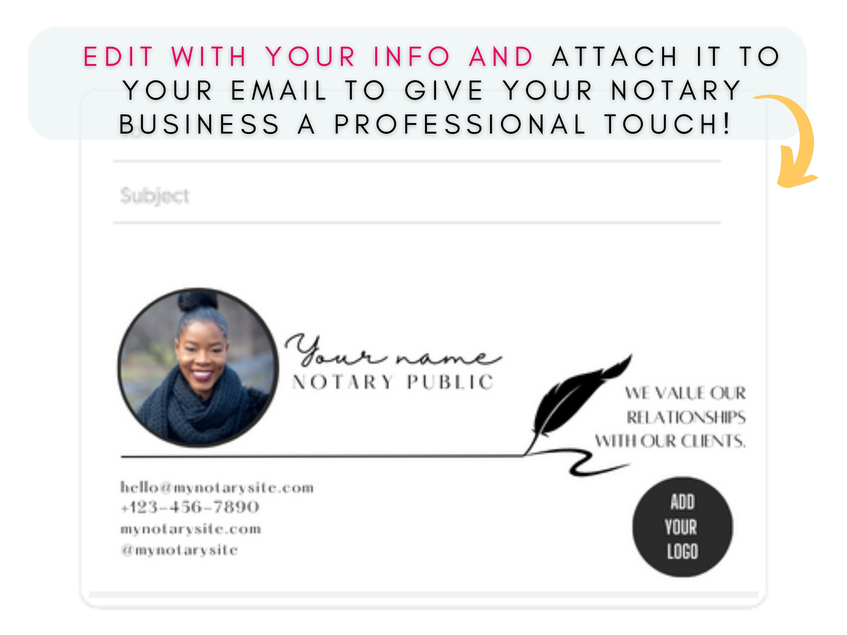 Notary Digital Email Signature Notary Notary Public Notary Signing ...