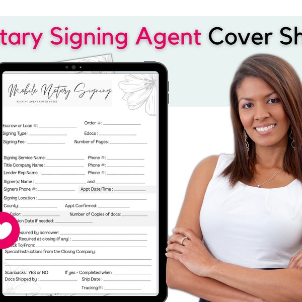 Notary Cover Sheet - Etsy UK