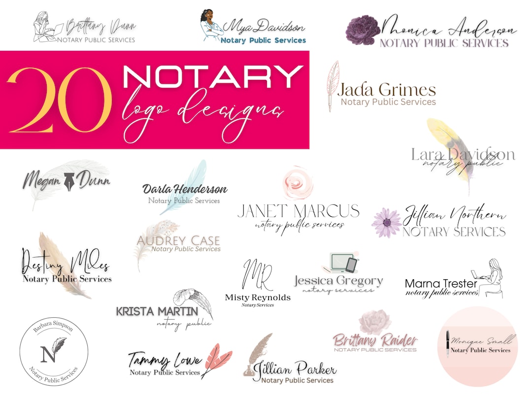20 logos de notaire | Logos de notaires | Notaire | Agent de signature ...
