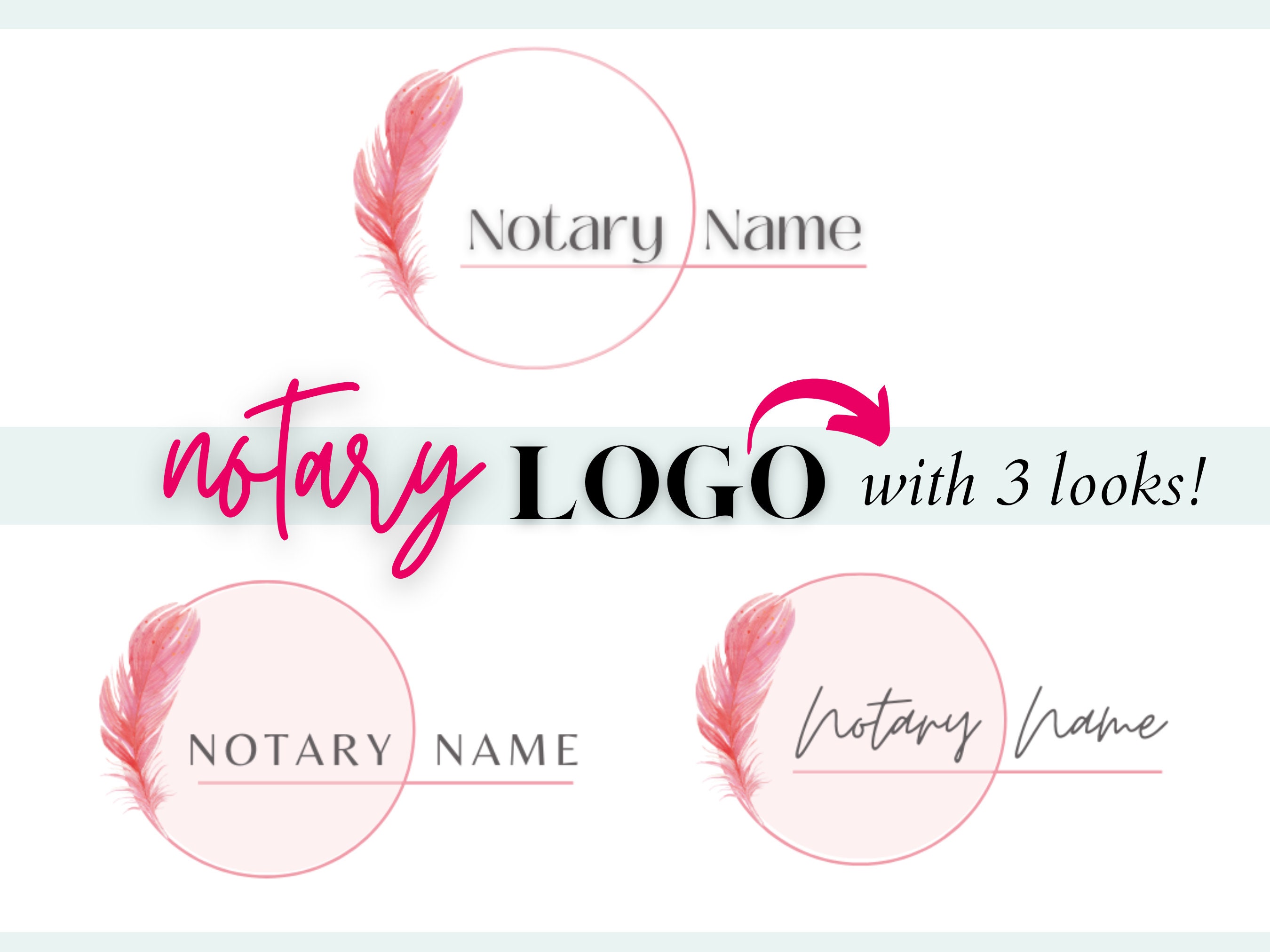 Customizable Canva Notary Logo Includes 3 Designs Notary - Etsy