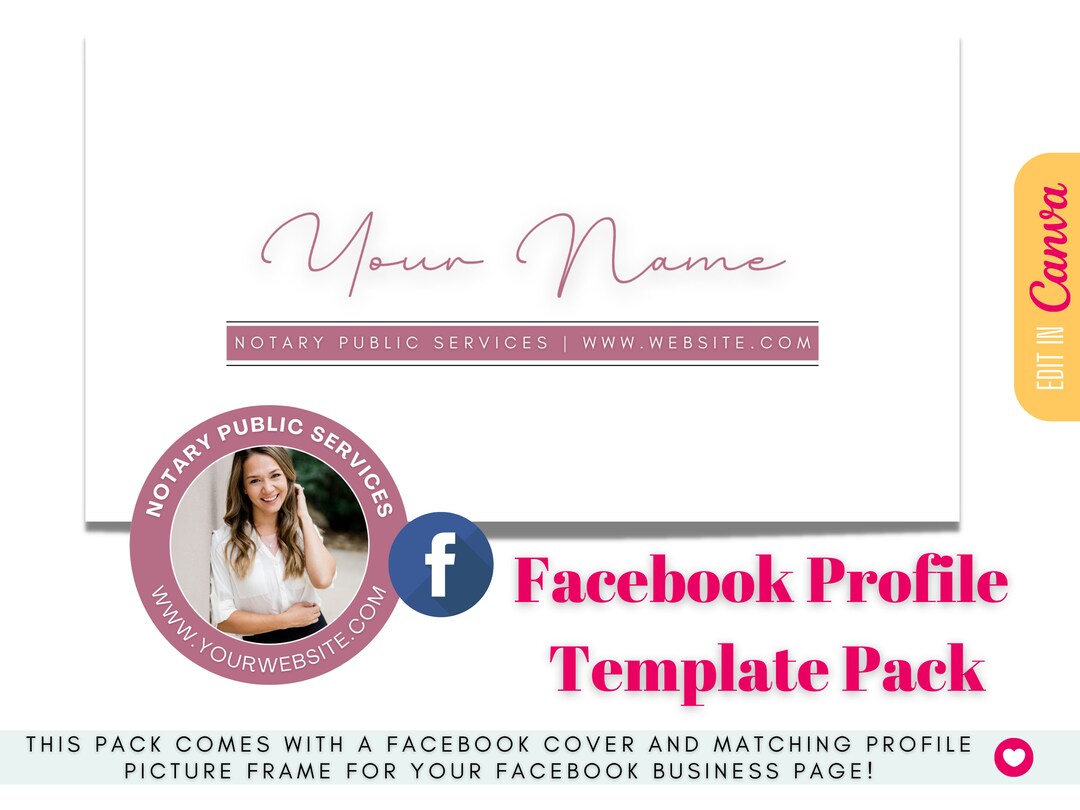 Notary Facebook Page Cover and Matching Profile Picture Frame | Notary ...