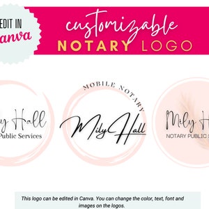 Customizable Notary Logo Design Includes All Three Designs | Notary ...