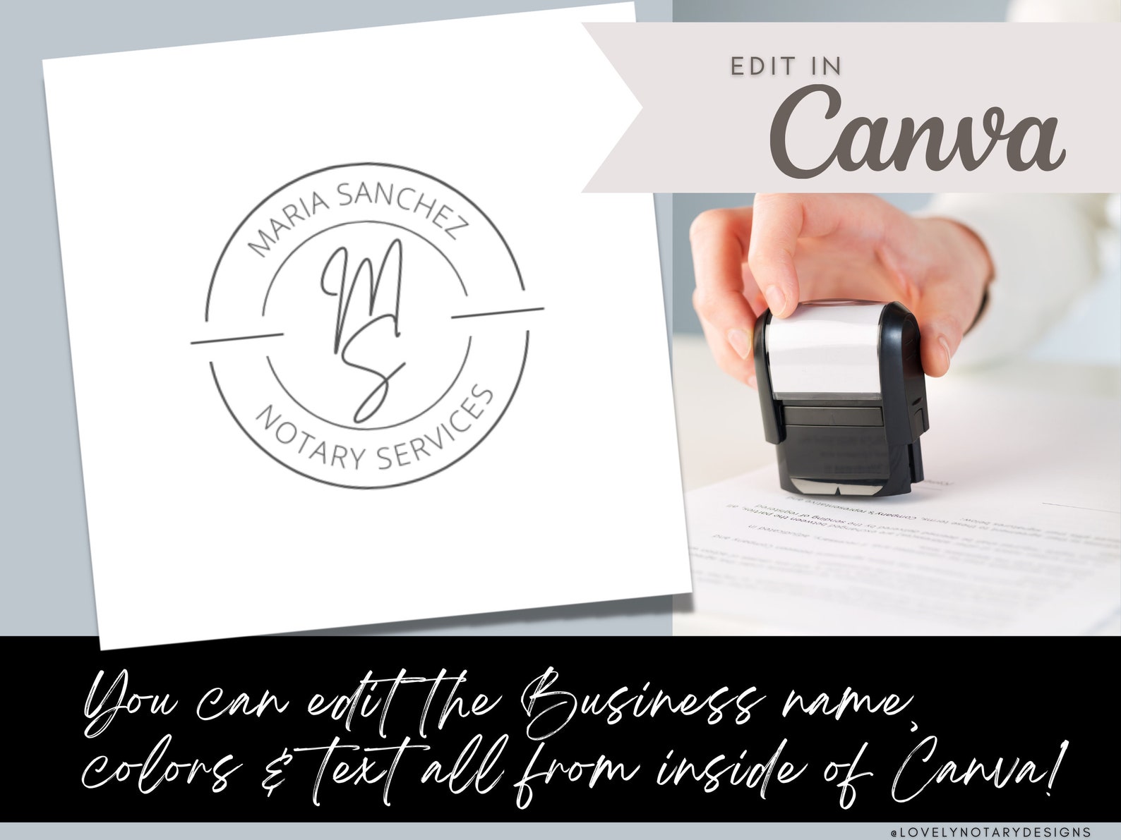 Logo Design for Notary Notary Business Card Notary - Etsy