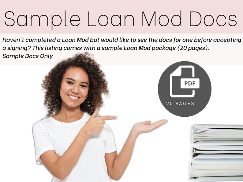 Loan Modification Sample Documents Notary Business Card - Etsy