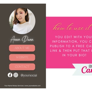 Notary Link in Bio Template Notary Notary Public Notary Signing Agent ...