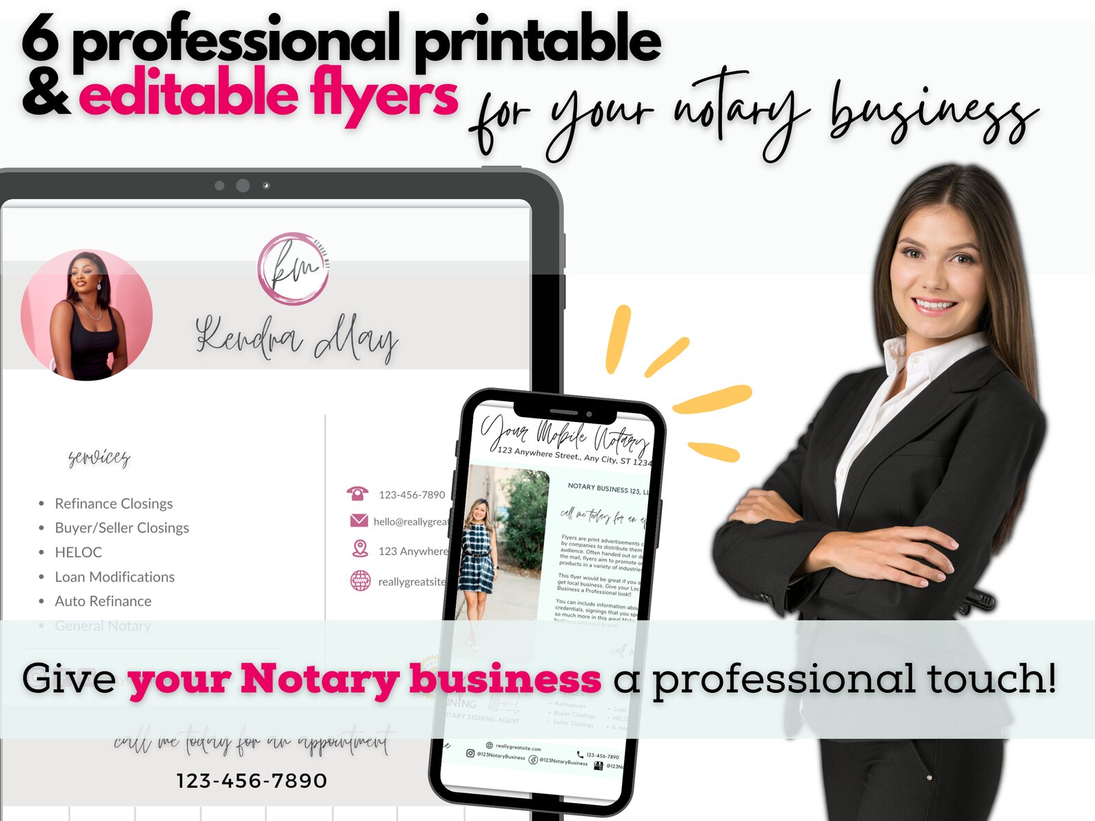 Notary Flyer Editable Notary Flyer Notary Marketing Flyer - Etsy