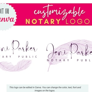 Customizable Notary Logo Includes 2 Designs | Editable Notary Logo ...