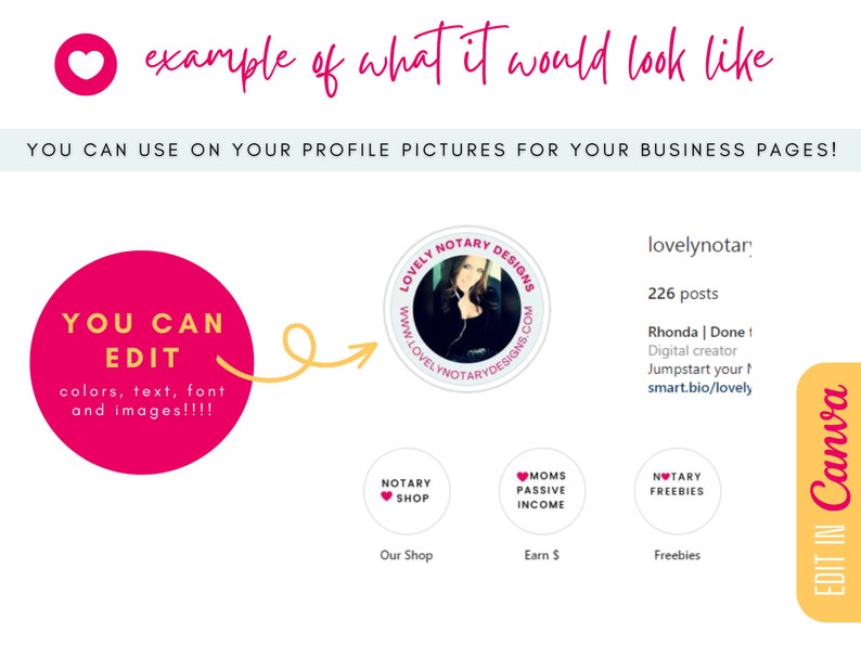 Editable Notary Facebook Business Page Cover and Matching Profile ...