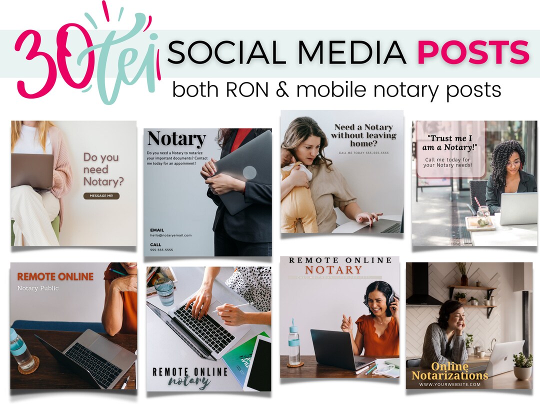 Social Media Posts for Notary Signing Agents | Instagram and Facebook ...
