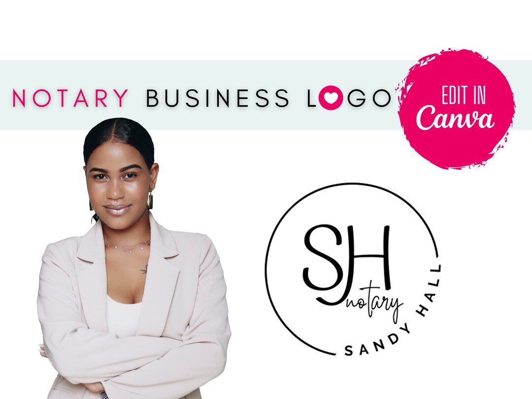 Notary Business Logo | Editable Notary Logo | Notary | Notary Signing ...
