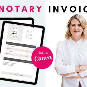 Notary Invoice Editable Notary Invoice Notary Marketing Flyer Notary ...