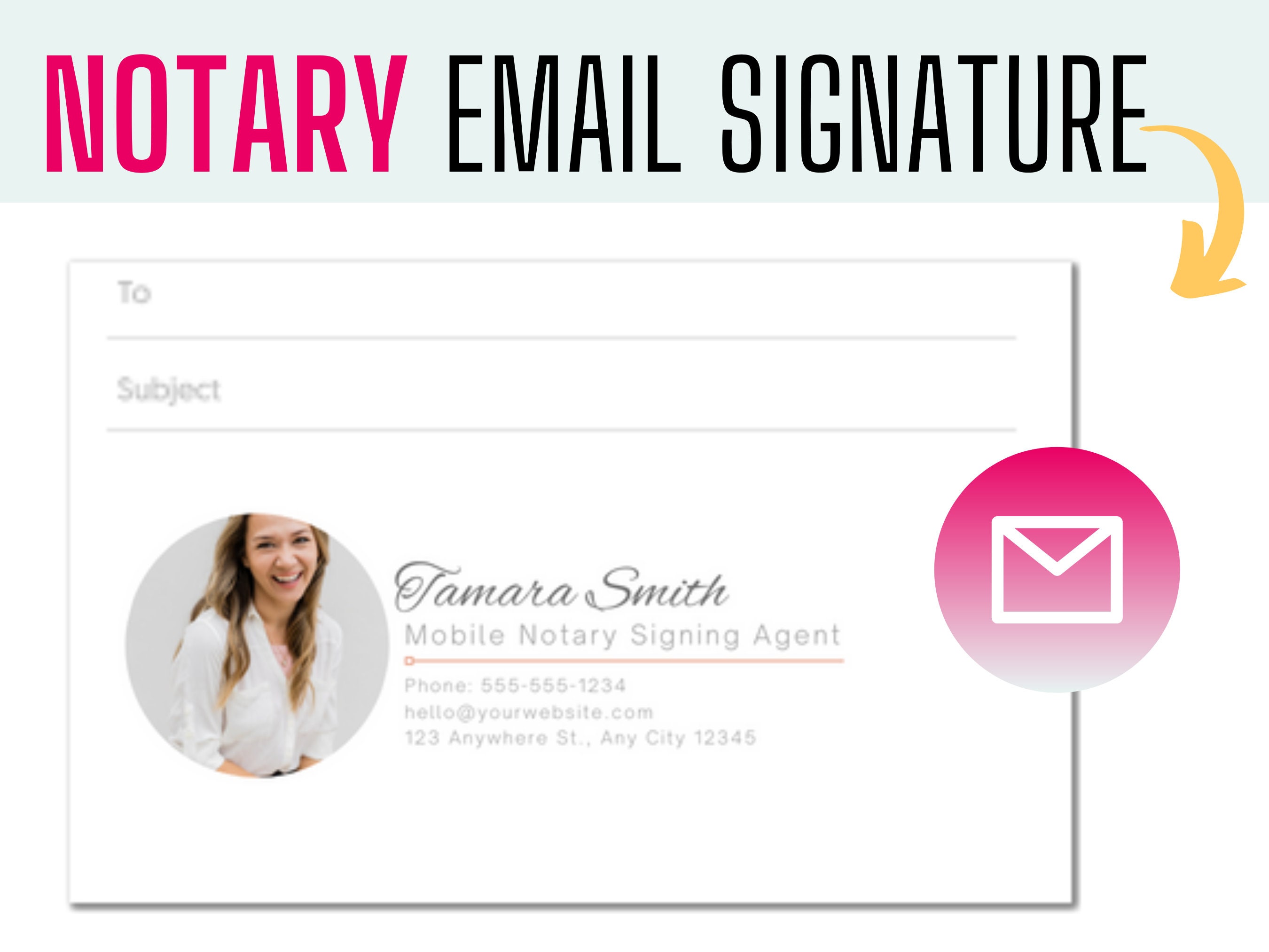 Notary Digital Email Signature Notary Notary Public Notary Signing 