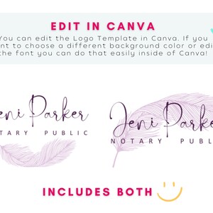 Customizable Notary Logo Includes 2 Designs | Editable Notary Logo ...